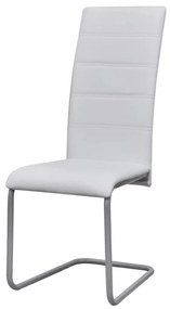 Konzolové jídelní židle 4 ks bílé umělá kůže,  242288