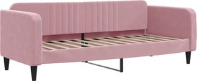 Válenda s přistýlkou a zásuvkami růžová 80 x 200 cm samet 3197107