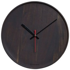 OnaDnes -20% Černé akátové nástěnné hodiny Kave Home Zakie 30 cm