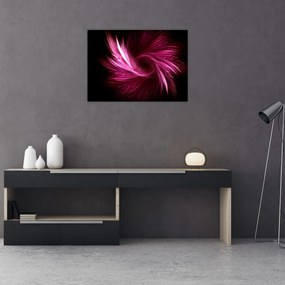 Skleněný obraz - růžová abstrakce (70x50 cm)