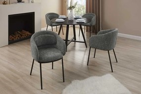 Designová jídelní židle Nimes šedá strukturovaná látka