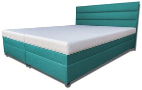 Manželská postel 160 cm Rebeka (se sendvičovými matracemi) (tyrkysová). 1030883