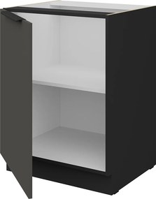 Kuchyňská linka ARIA pe | 390 cm | VYSOKÁ | UNI dvířka | černá/šedá grafit