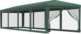 Party stan s 10 síťovanými bočnicemi zelený 3 x 12 m HDPE 319248
