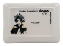 Jídelní sada 4 ks černá/bílá/porcelán