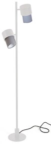 Luxusní směrovatelná lampa Kan Floor Double Barva nohy: Bílá, Dekor: Bavlna šedá