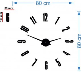 Nalepovací hodiny na zeď do obývacího pokoje moderní I SENTOP 12P041