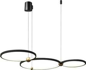 Toolight - Ring 30-40-50, LED závěsné svítidlo + dálkové ovládání APP752-30-40-50, černá, OSW-08889