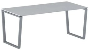 Kancelářský stůl PRIMO IMPRESS, šedostříbrná podnož, 1800 x 900 mm, šedá