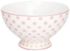GREEN GATE Porcelánová polévková miska Laurie Pale Pink, růžová barva, bílá barva, porcelán