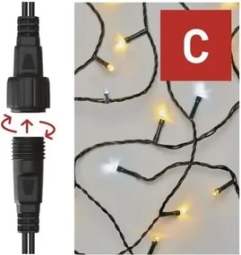 Emos D1AN02 Connect / Světelný řetěz / 100 LED / 10 m / teplá a studen