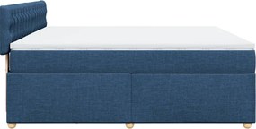 Box spring postel s matrací modrá 180x200 cm textil 3289072