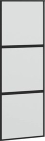 vidaXL Posuvné dveře 76 x 205 cm čiré ESG sklo a hliník [155198] Barva: Černá a průhledná a matná