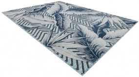 Dywany Łuszczów, Kusový koberec Botanic 65242 Feathers aqua – na ven i na doma, 157x220, modrá, chodba / předsíň
