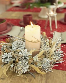 Věnec Winter Cone ⌀30cm beige