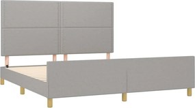 Rám postele bez matrace světle šedý 180 x 200 cm textil 3124992