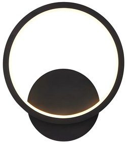 Toolight Toolight, LED nástěnné svítidlo 20cm, 10W, 3000K, LHJ081-W, černá matná, OSW-50060