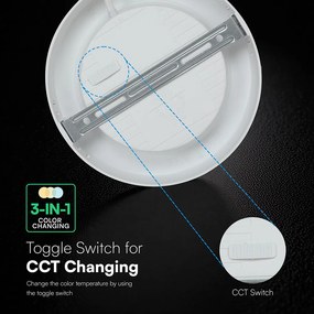 LED Solution Bílý vestavný LED panel kulatý 170mm 12W CCT Economy+ 78616