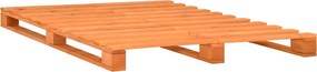 Rám postele z palet hnědý masivní borovice 200 x 200 cm 285268