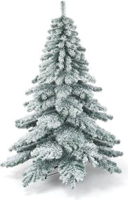 Costway 180 cm umělý vánoční stromeček se sněhovými vločkami Vánoční stromeček