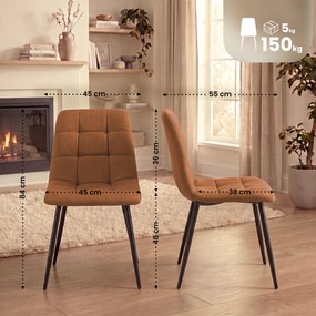 Jídelní židle Tilde látka – oranžová