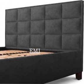 Postel čalouněná MONRA + lamelový rošt + matrace EMI