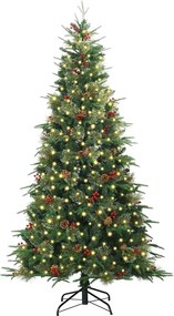 Umělý Skládací Vánoční Strom s stojanem Zelená 210 cm PE a PVC 3397428