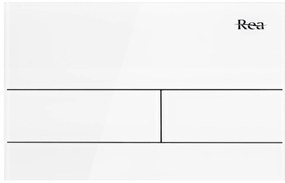 Rea T, ovládací tlačítko k podomítkovým systémům WC K011A-Q, bílé sklo, REA-E0052