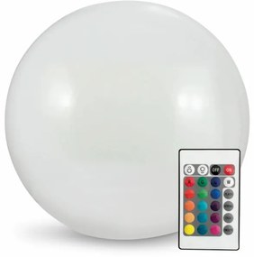LED RGBW Solární lampa BALL LED/3,2V 500 mAh pr. 20 cm IP65 + dálkové ovládání