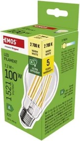 Emos lighting LED žárovka Filament A60 A CLASS / E27 / 7,2 W (100 W) / 1521 lm / teplá bílá 1525283279