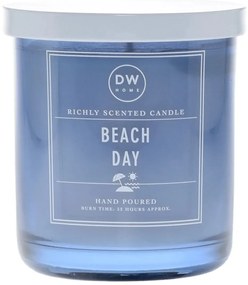 dw HOME Vonná svíčka ve skle Beach Day 264 g, modrá barva, sklo, kov
