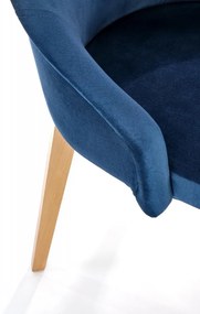 Židle TOLEDO (Tmavě modrá / Medový dub)