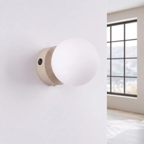 Sollux Lighting Nástěnné svítidlo YOLI 1 taupe s vypínačem