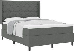 Postel s boxspringem s polštářem Tmavě šedá 200 x 160 cm textil 3341715