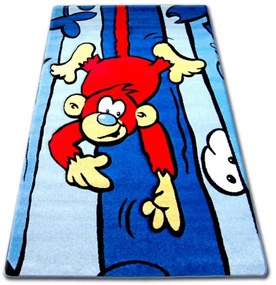 Dětský kusový koberec Opičák modrý 240x330cm