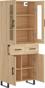 Skříň highboard dub sonoma 69,5 x 34 x 180 cm kompozitní dřevo 3198556