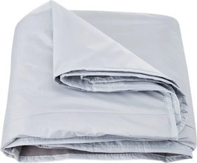 Campingová deka 200,7 × 149,9 cm nositelná teplá stadionová deka venkovní světle šedá