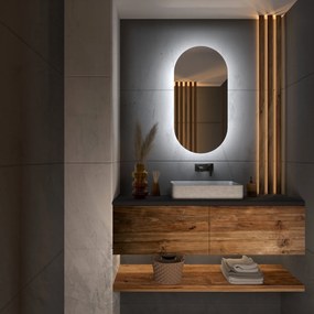 Atypické zrcadlo do koupelny s LED osvětlením G3