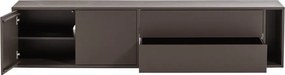 Tmavě hnědý TV stolek z borovicového dřeva 200x45x44 cm Settle Down – vtwonen