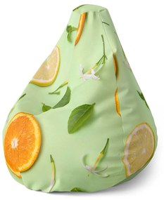 Sablio Sedací vak Pear Citrus a květ - 70 x 70 x 95 cm