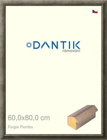 DANTIK rámeček 60x80 | Forgia Piombo (Plexi Čiré)