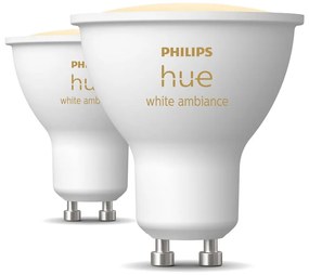 LED smart žárovky v sadě 2 ks GU10, 4 W White ambiance – Philips Hue
