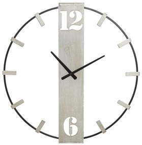 Nástěnné hodiny Mauro Ferretti Vatom, 61x4,5x63 cm, černá/stříbrná