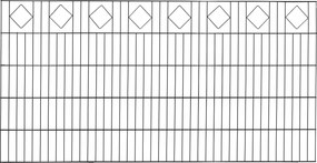 Floraworld Dekorativní plotový panel, dvoj., kosočtverec, antracit, 100 x 200 cm