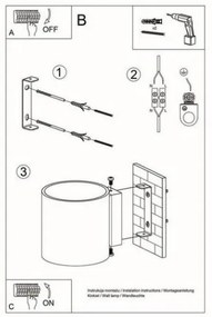 Nástěnné svítidlo SOLLUX Orbis G9 1x40W bez zdroje SL.0486 beton