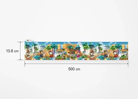 Dětská samolepící bordura na zeď Tlapková Patrola Džungle | 5 m x 13.8 cm | DWBD8023