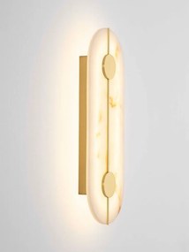 Krémové/v mosazné barvě LED nástěnné svítidlo v dekoru kamene Aider – Nova Luce