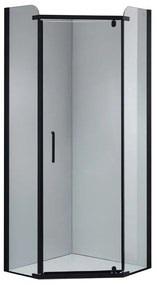 BPS-koupelny Pětiúhelníkový sprchový kout HYD-PK91B 90x90 černá/transparent