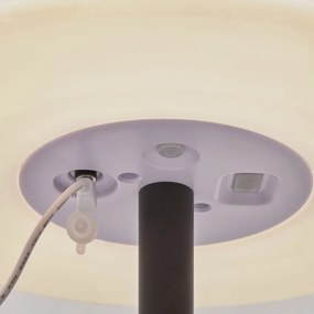 OnaDnes -20% Bílá plastová zahradní stolní LED lampa Kave Home Amaray