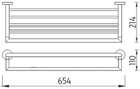 Nimco Police na ručníky, 65 cm. UN 13063A-26